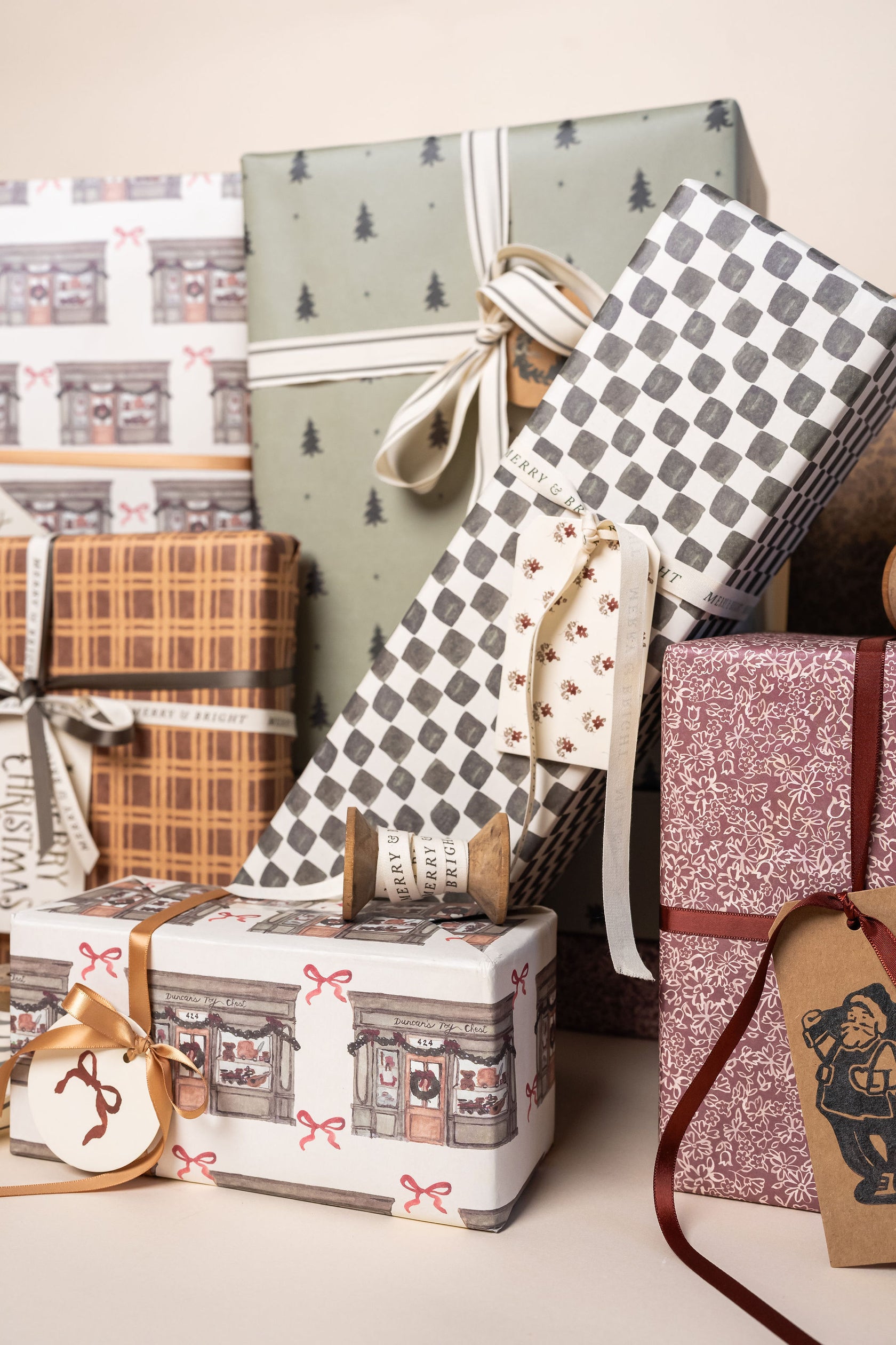 'Painted Checkerboard' Wrapping Sheets – Parcel Paper